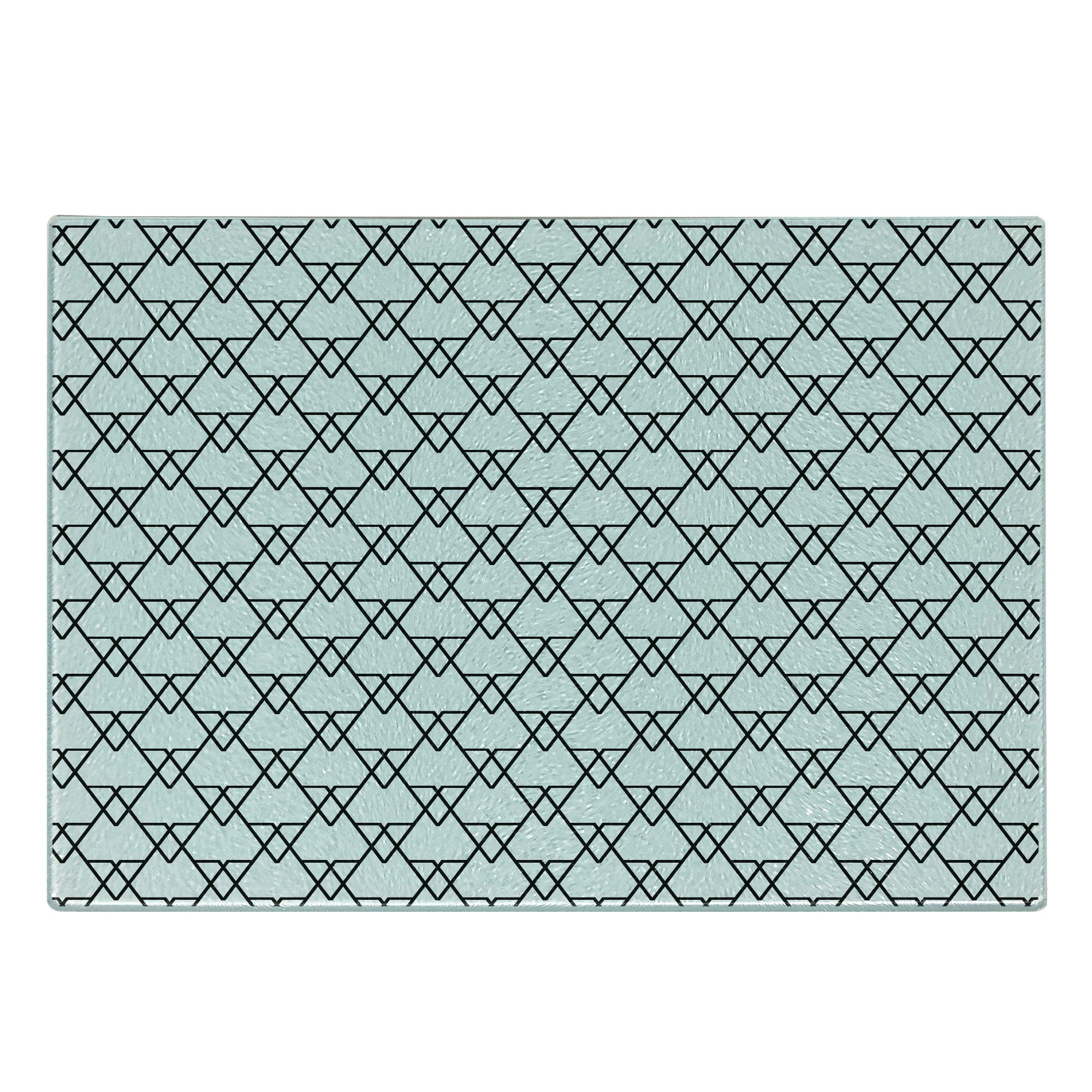 Ambesonne Black and White Tempered Glass Cutting Board Line Art Design ...