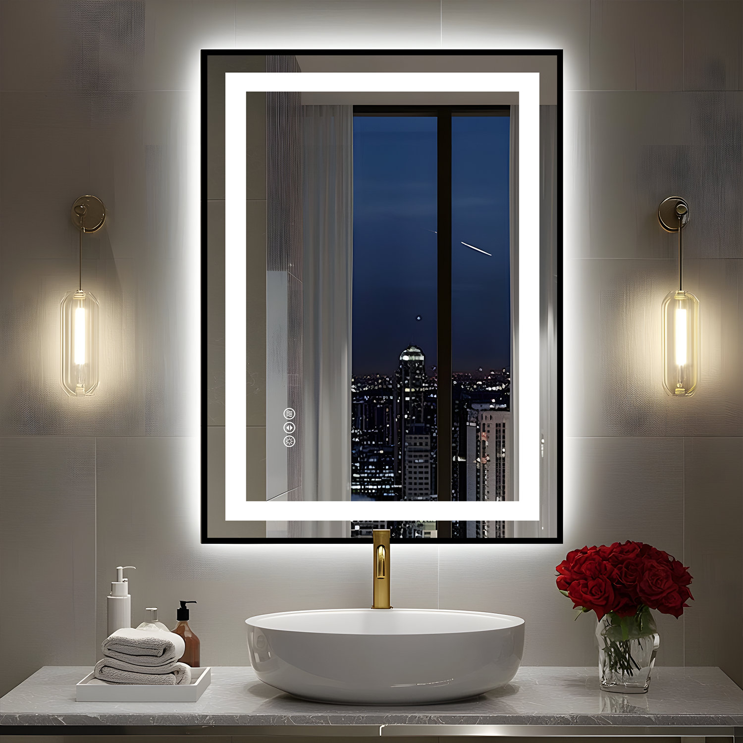 Ivy Bronx High Brightness 192 LEDs/m Anti-Fog 3-Color & Dimmable Black ...