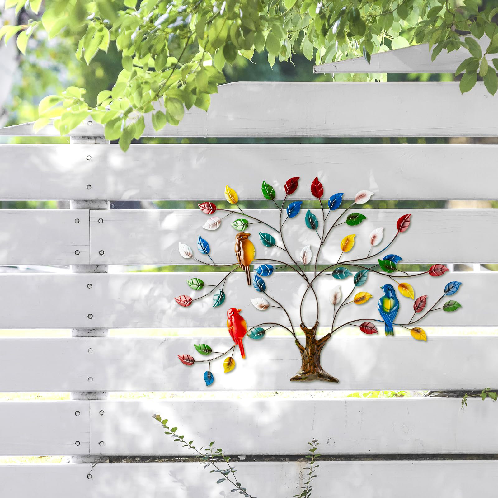 Lark Manor Tree Of Life Metal Wall Decor, 27 Inch Large Outdoor Wall ...