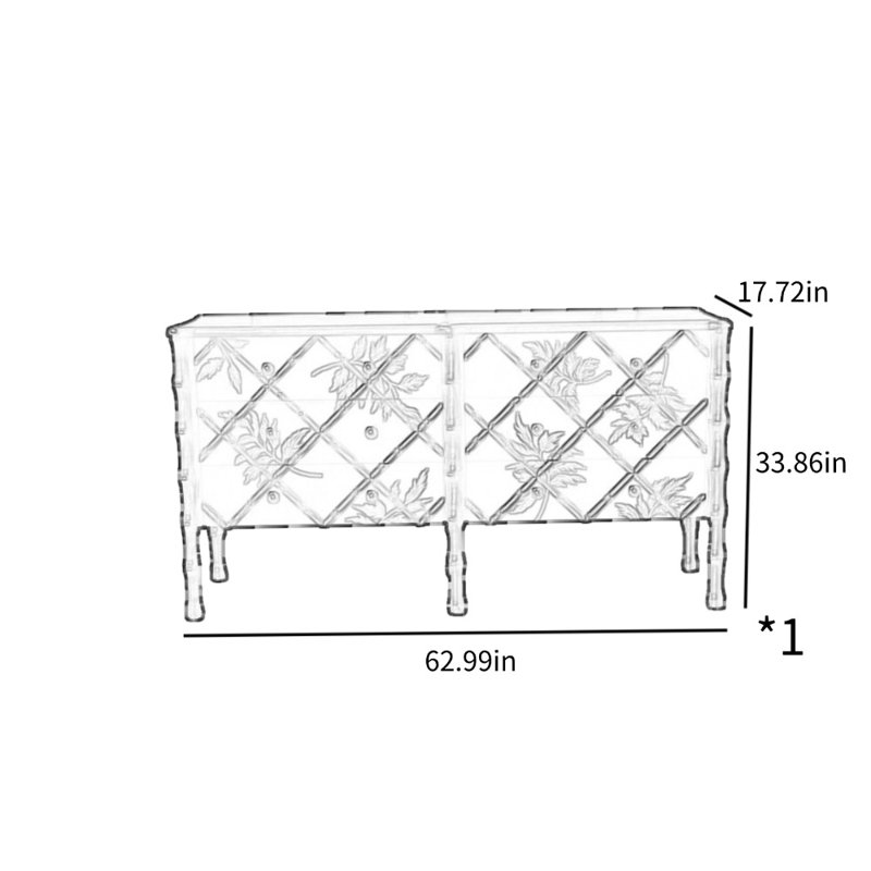 Atta Avenue Modern Gold Accent Cabinet | Wayfair