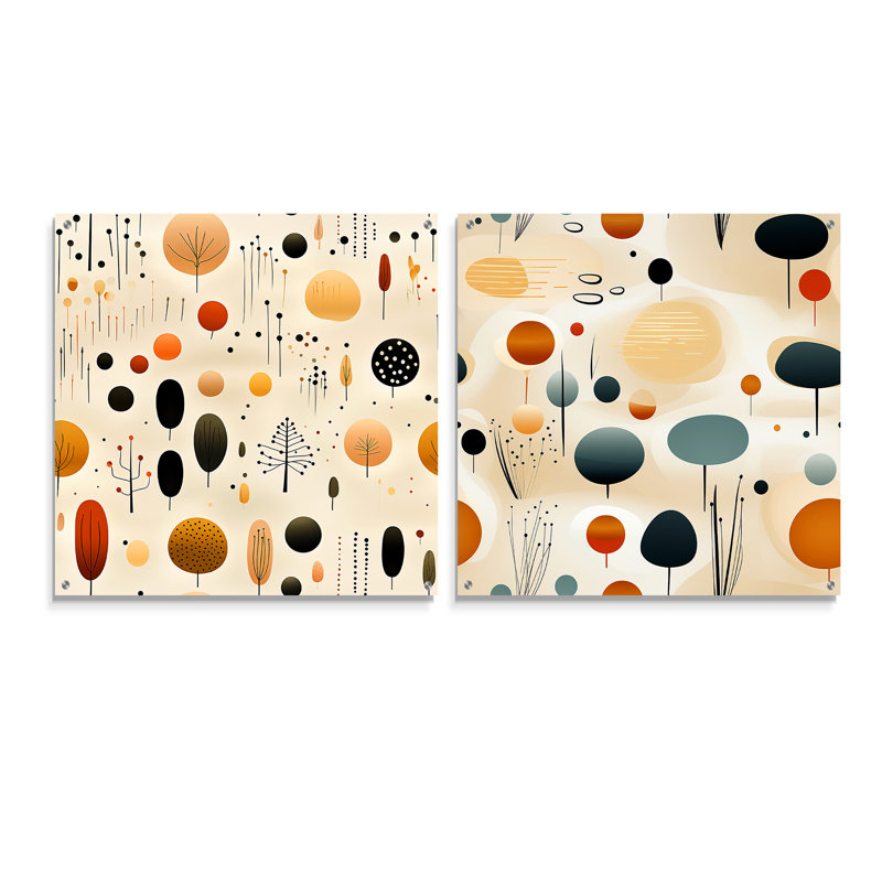 Design Art Organic Botanical - Abstract Geometric Acrylic Wall Art ...
