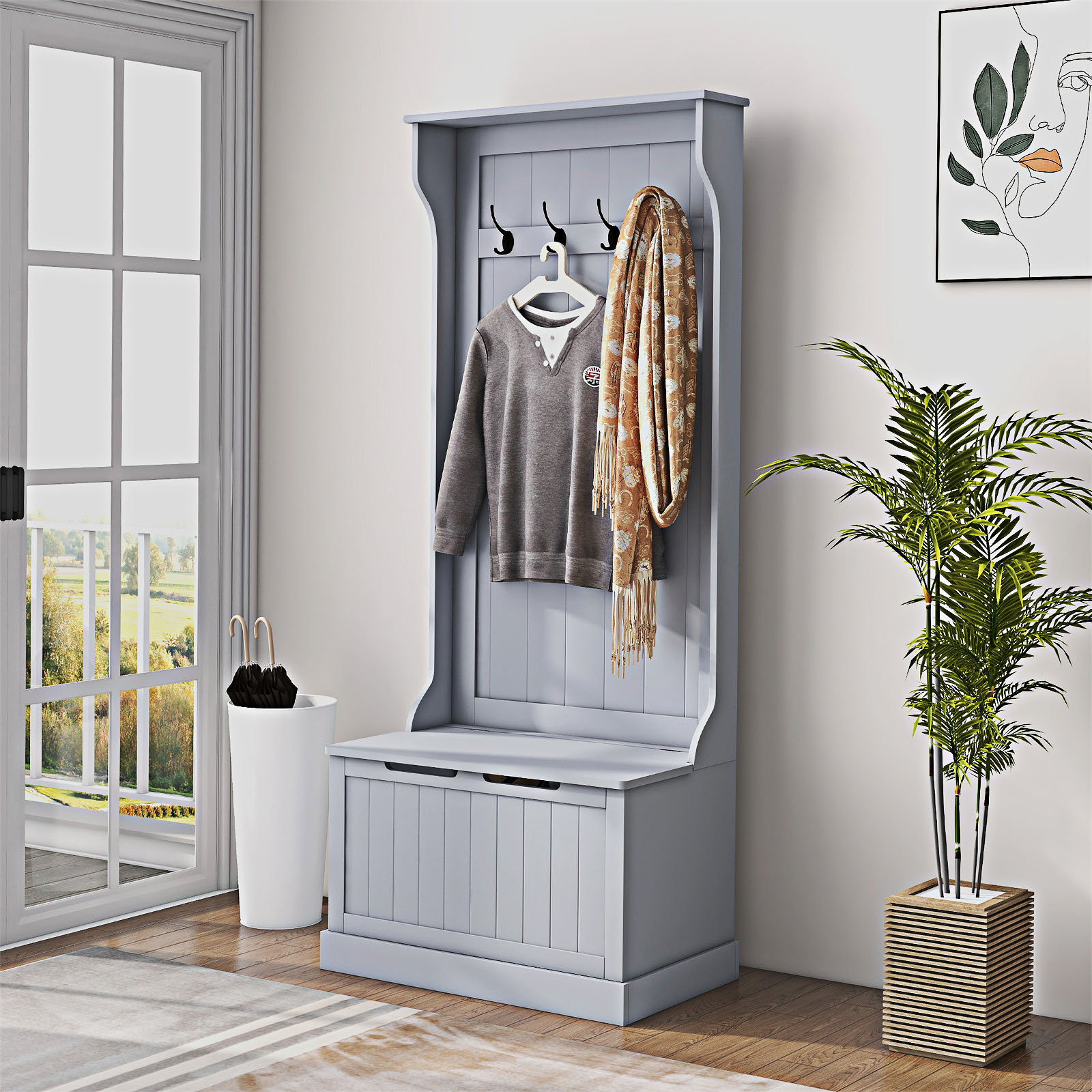 Lark Manor Hall Tree with Storage Bench - Wayfair Canada