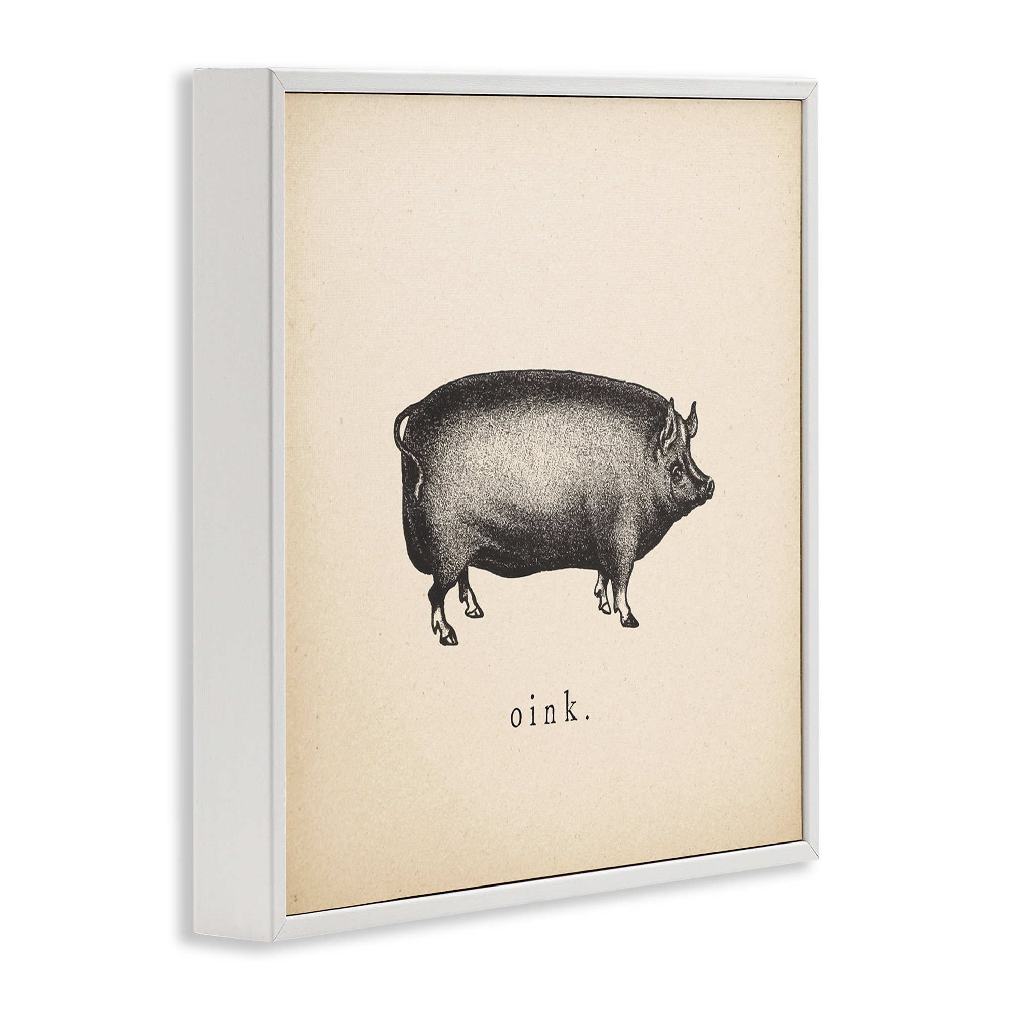 Stupell Industries Oink Farm Pig Sounds Framed Giclee Art By Wild Apple ...