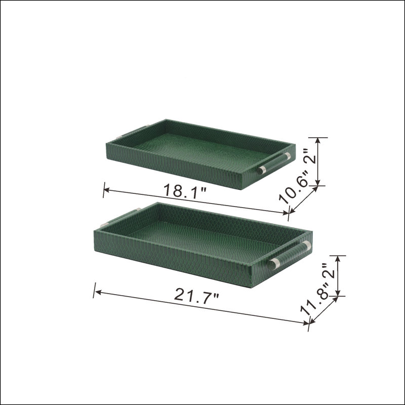 Mercer41 Preana 2 Piece Tray Set | Wayfair