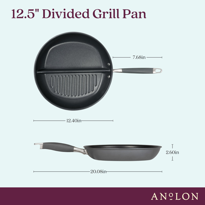 Anolon Advanced Home Hard Anodized Nonstick Divided Grill And Griddle ...