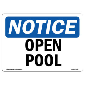 SignMission Pool Open Sign | Wayfair