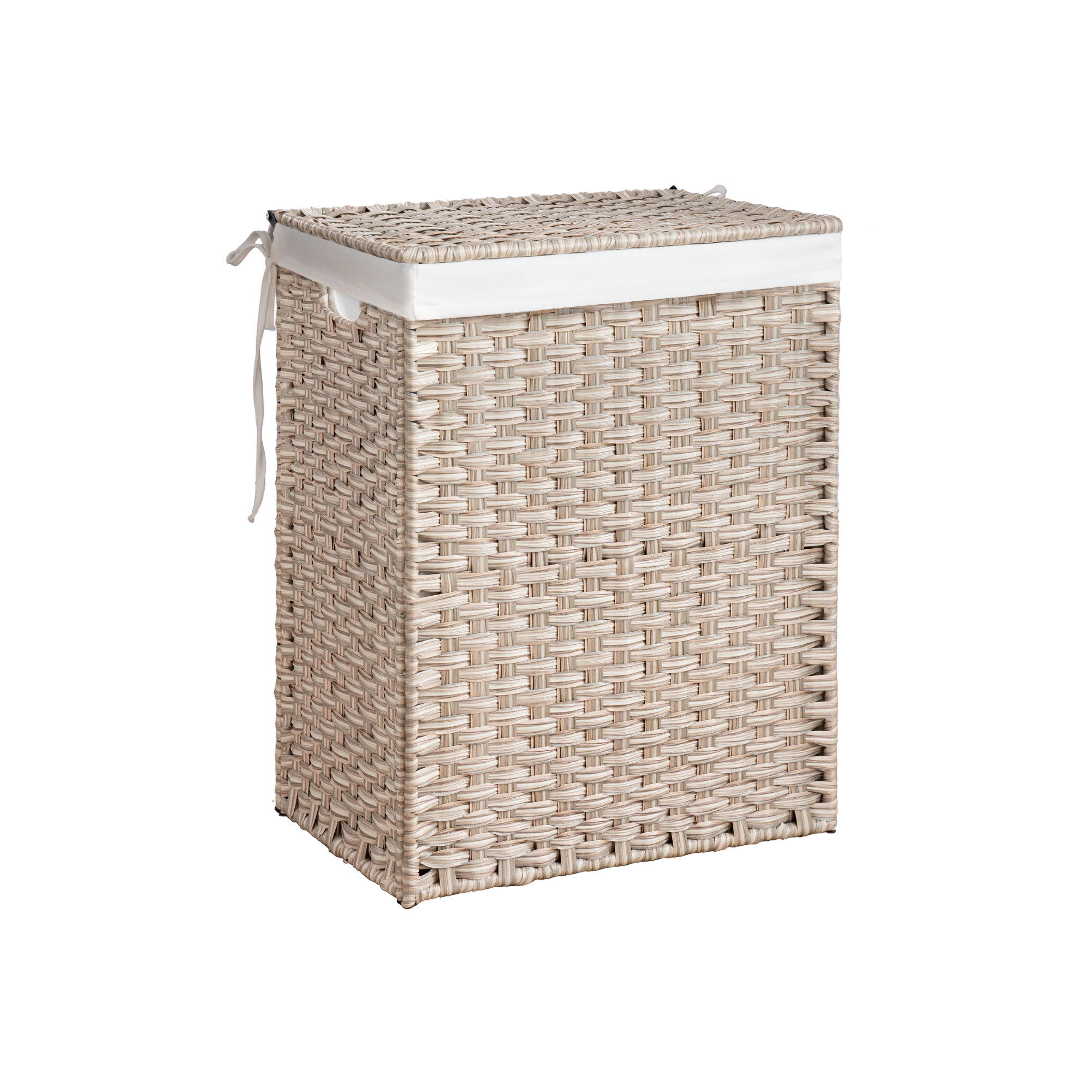 Bay Isle Home™ Laundry Hamper With Lid PE Rattan Powder Coating Frame ...