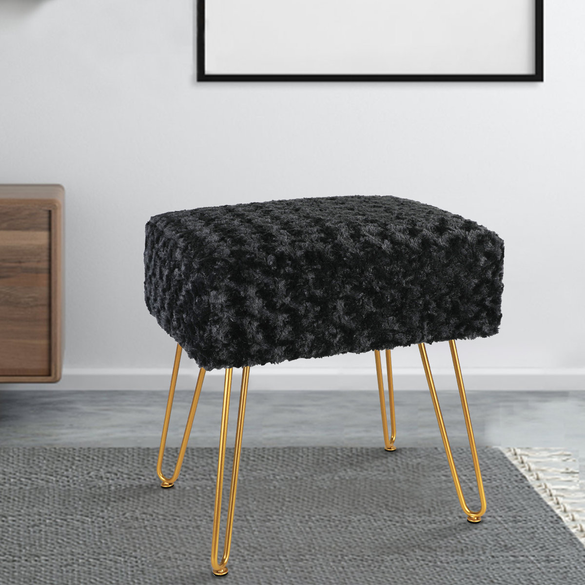 Mercer41 Jannesa Iron Accent Stool | Wayfair