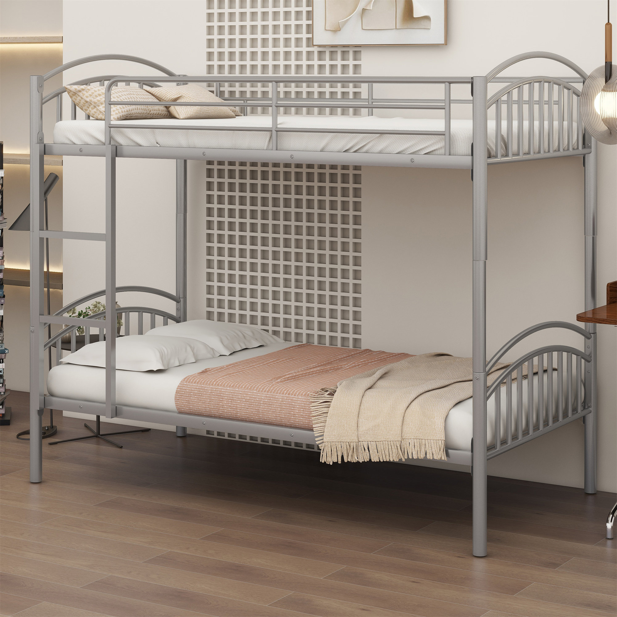 Isabelle & Max™ Metal Bunk Bed,Can Be Divided Into Two Beds - Wayfair ...