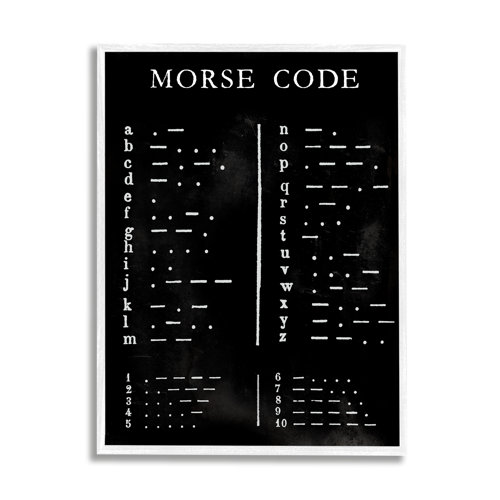 Stupell Industries Vintage Morse Code Chart Alphabet And Numerals ...