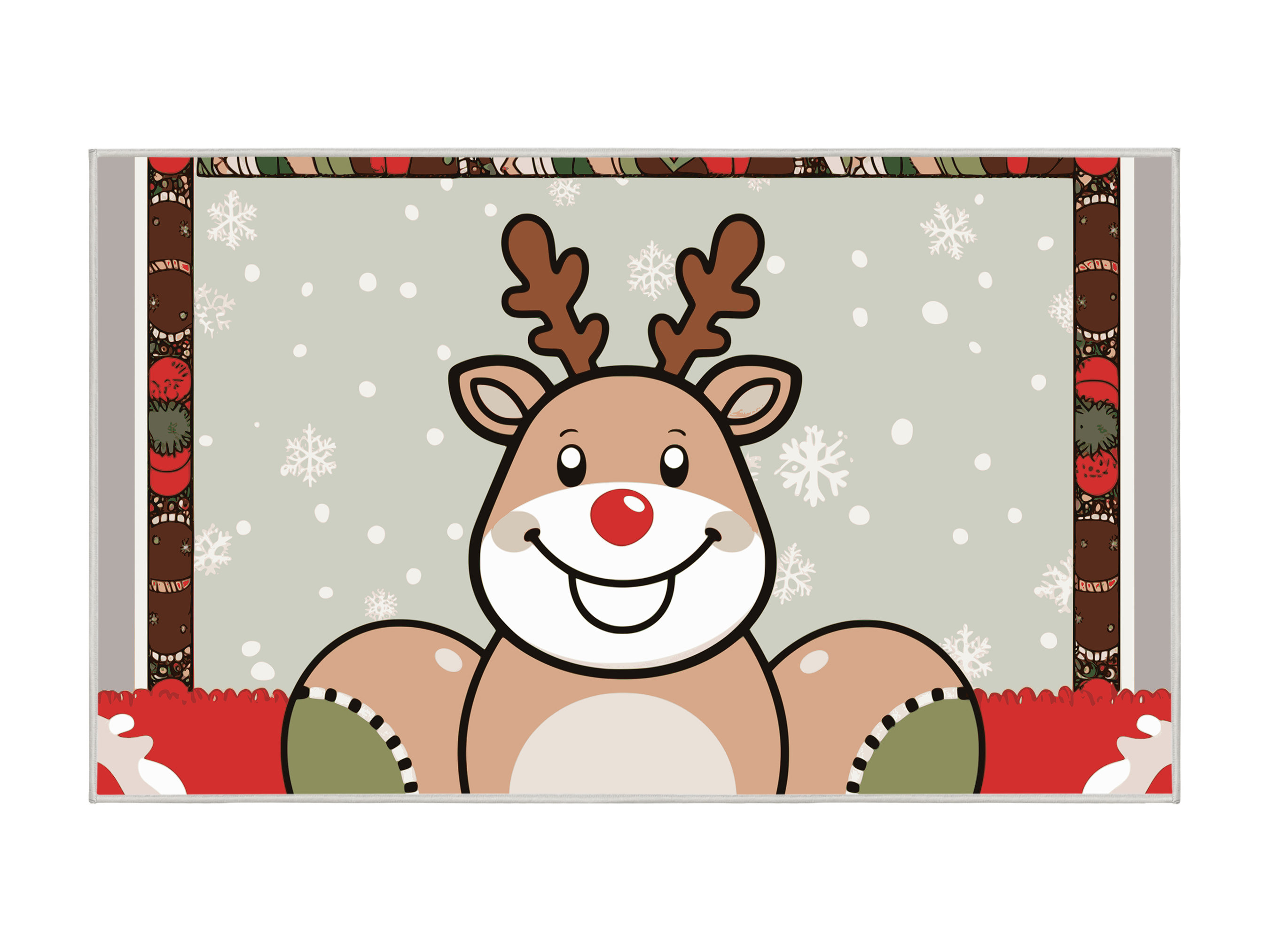 The Holiday Aisle® Christmas Winter Holiday Rug | Wayfair