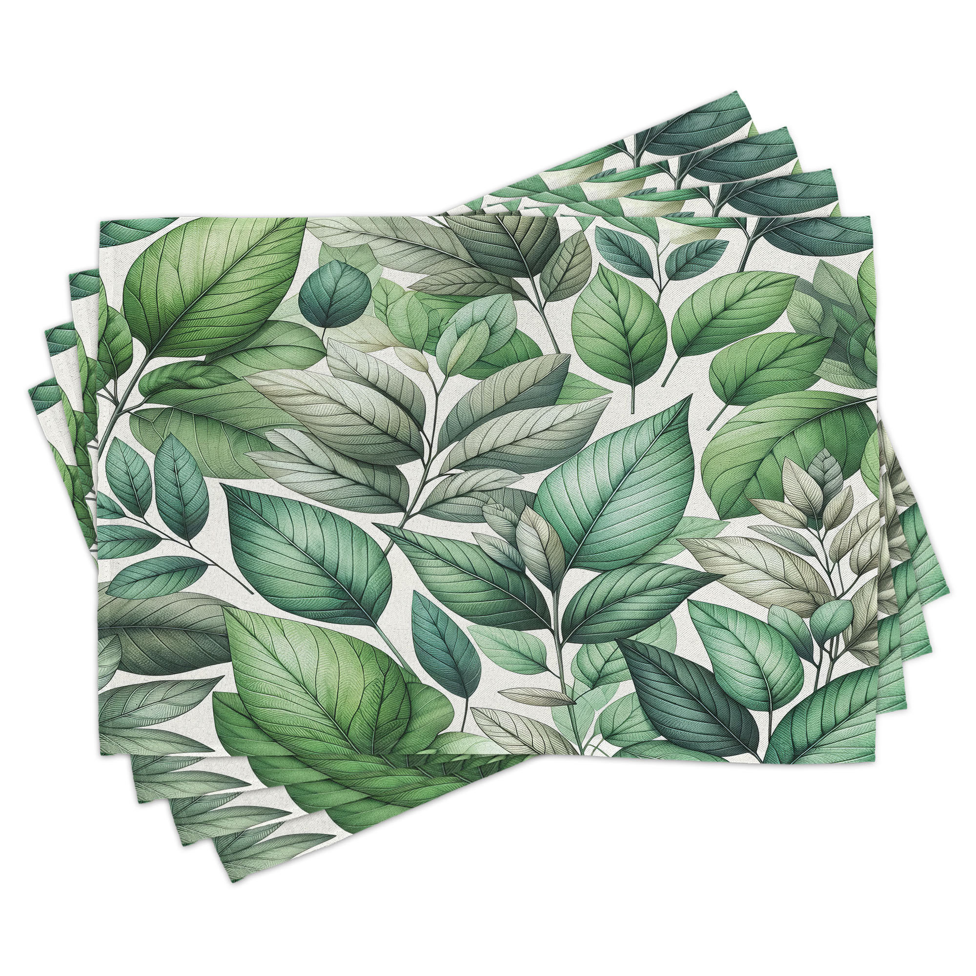 Ambesonne Sage Green Place Mats Set of 4 Exotics Huddle Forest Standard ...