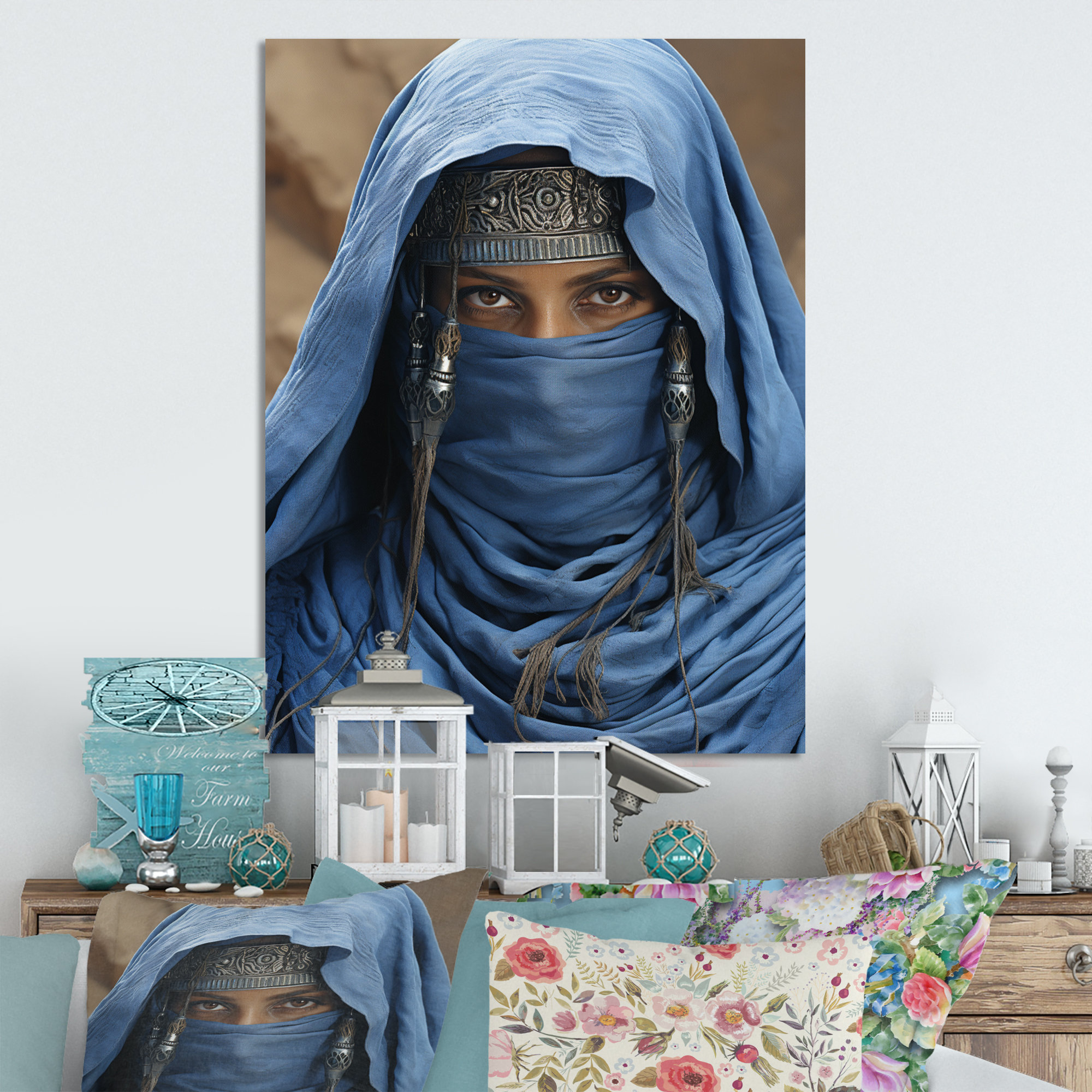 Bungalow Rose African Tribal Mask Tuareg On Metal Print | Wayfair