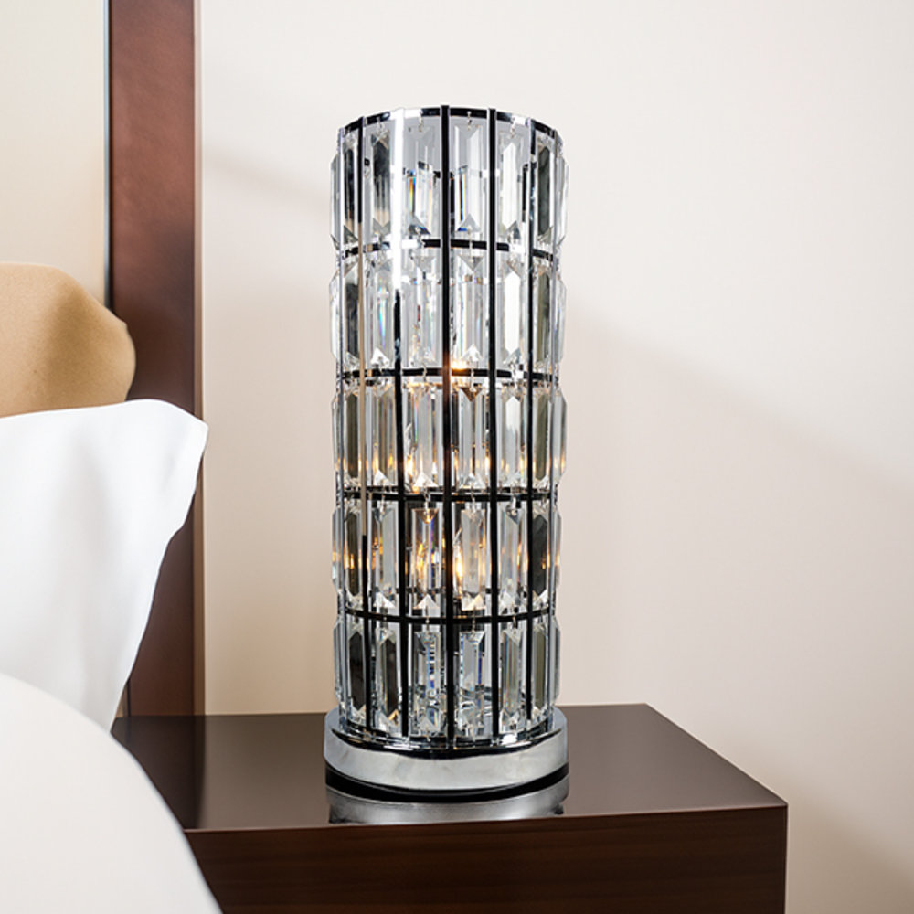 Latitude Run® Column Black Nickel Table Lamp - Wayfair Canada