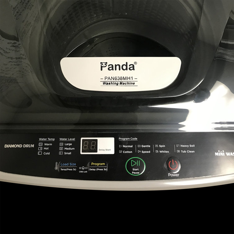 Panda 1.38 Cubic Feet cu. ft. High Efficiency Portable Washer in White ...