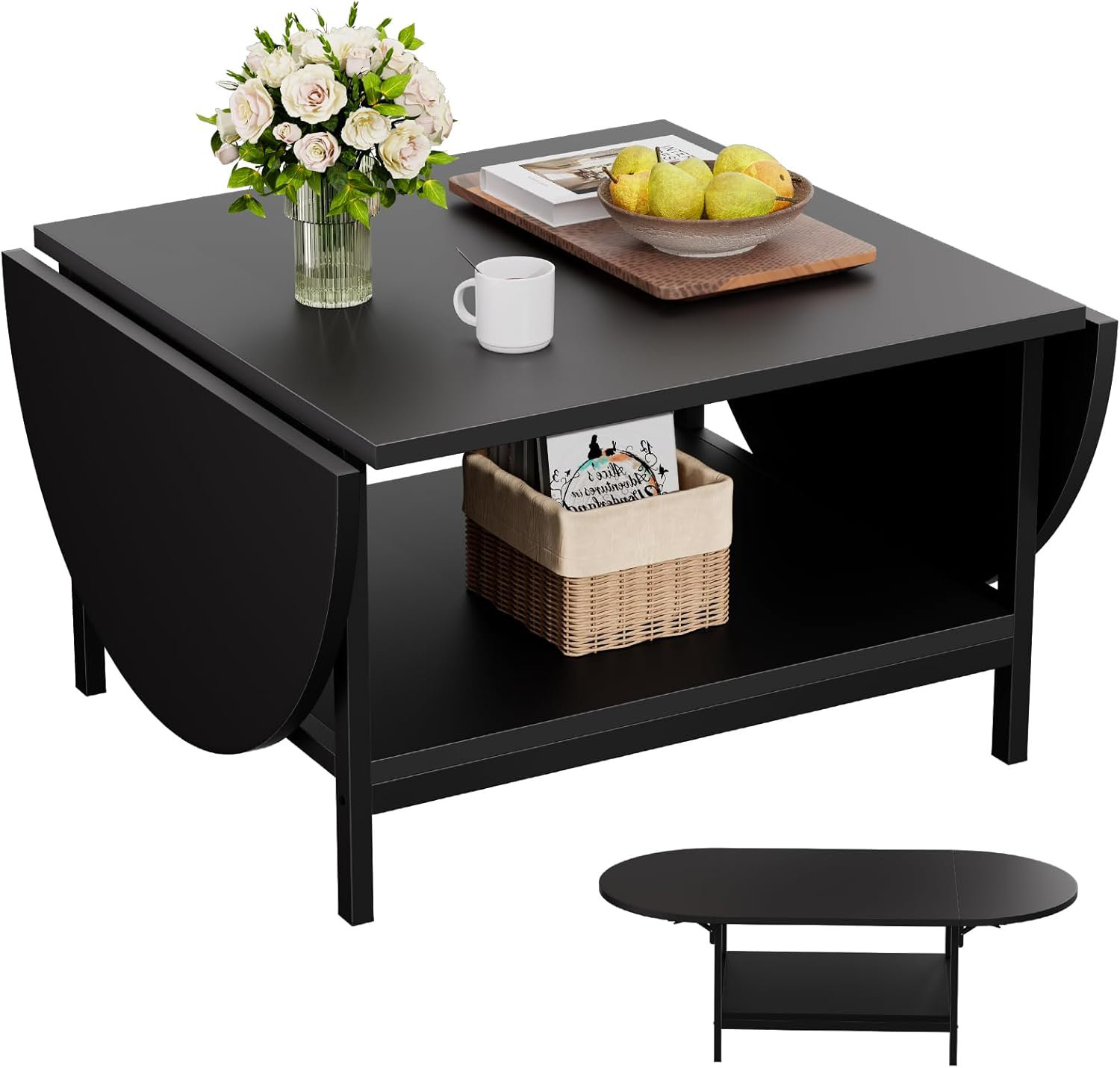 17 Stories Coffee Table Modern Extended Coffee Tables With Storage For ...