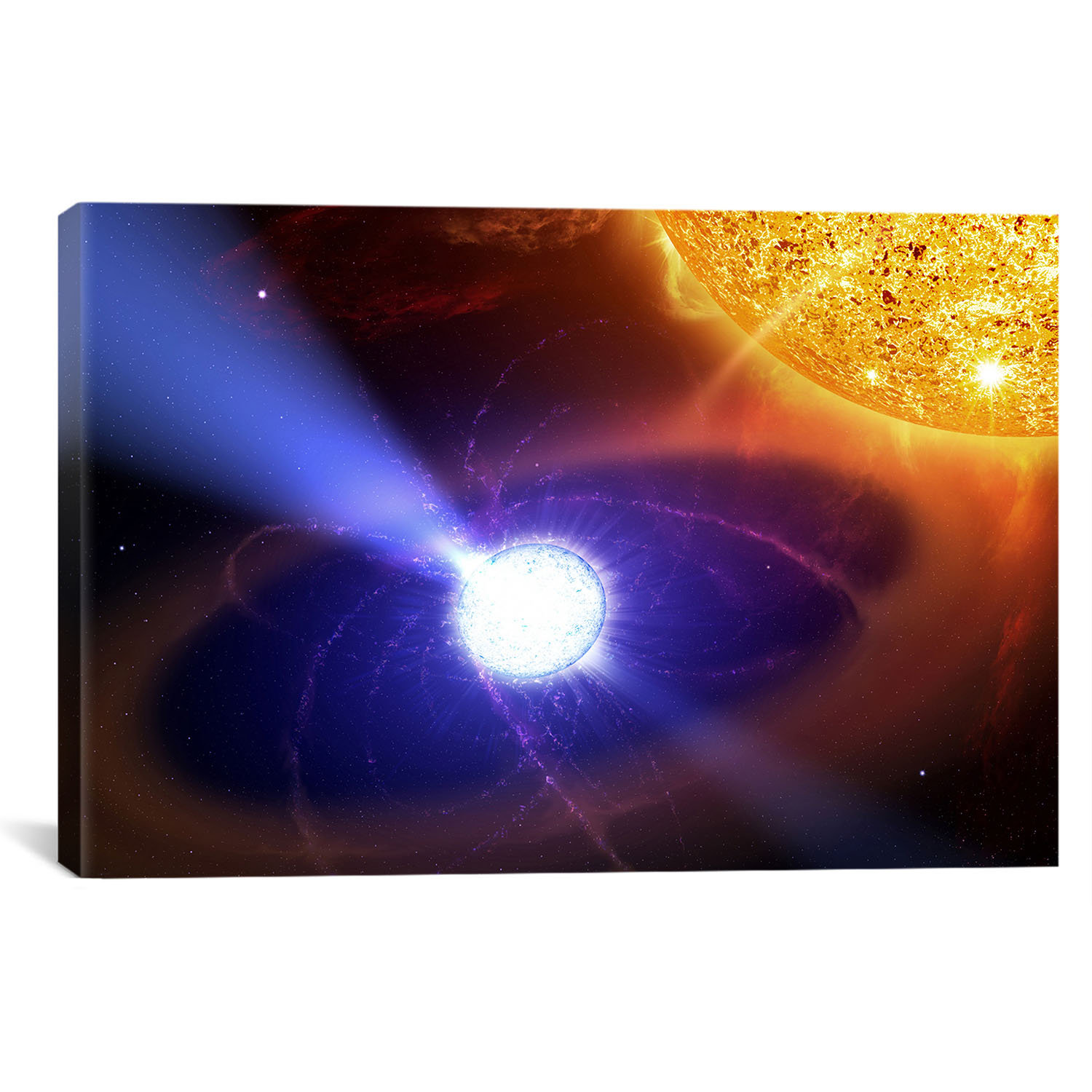 Ebern Designs Lenworth Astronomy and Space White Dwarf Orbiting Sun ...