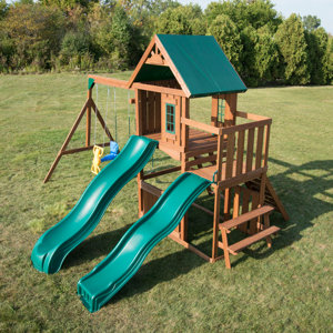 Swing-n-Slide Fox Run Complete Play Swing Set (Wayfair Exclusive ...