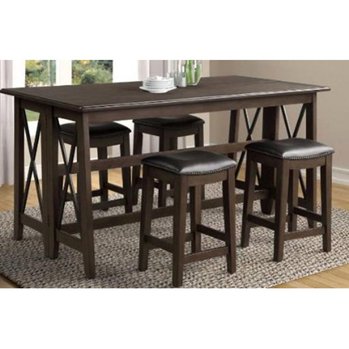 Gracie Oaks Ed Drop Leaf Table W/ Stools | Wayfair