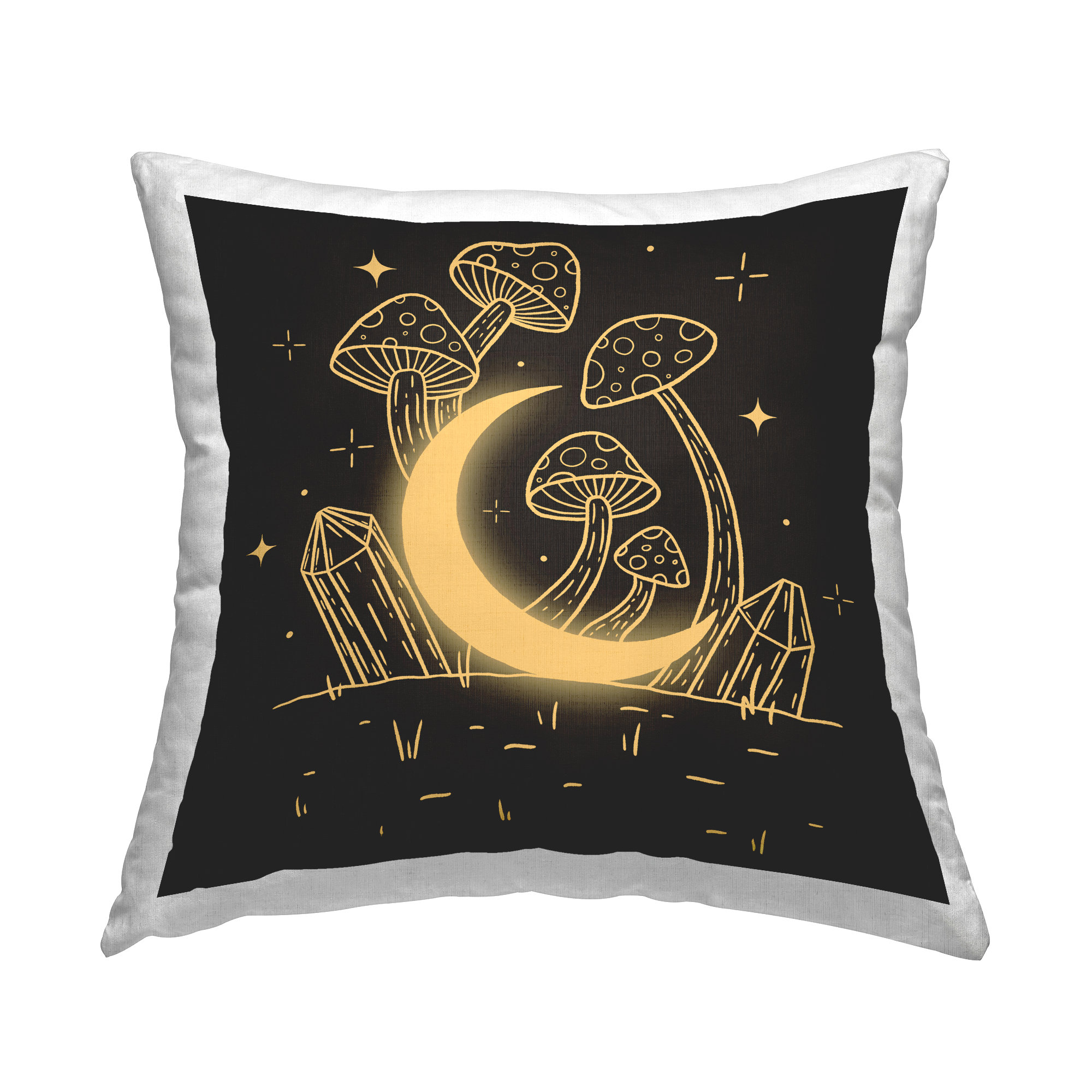 Stupell Industries Moon In The Shroom Decorative Printed Throw Pillow by Ahmed Sameh Hussein ...