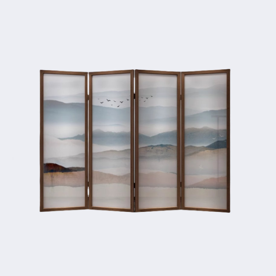 dujinlong home Modern Folding Landscape Screen | Wayfair