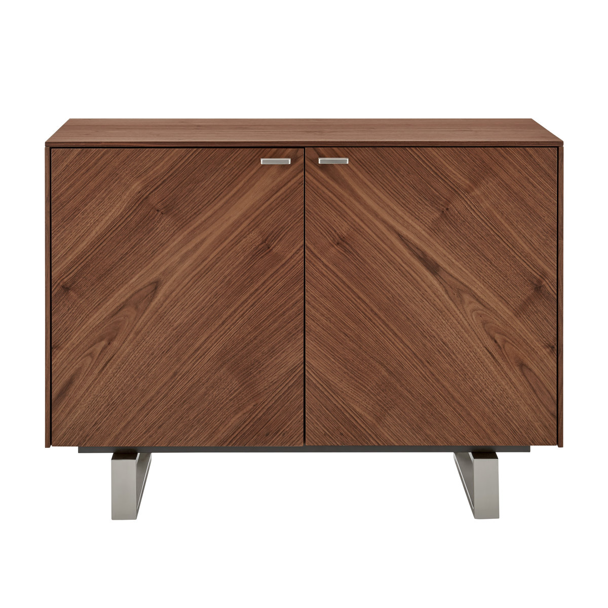 Ivy Bronx Suzete Sideboard In Walnut With Brushed Stainless Steel Legs ...