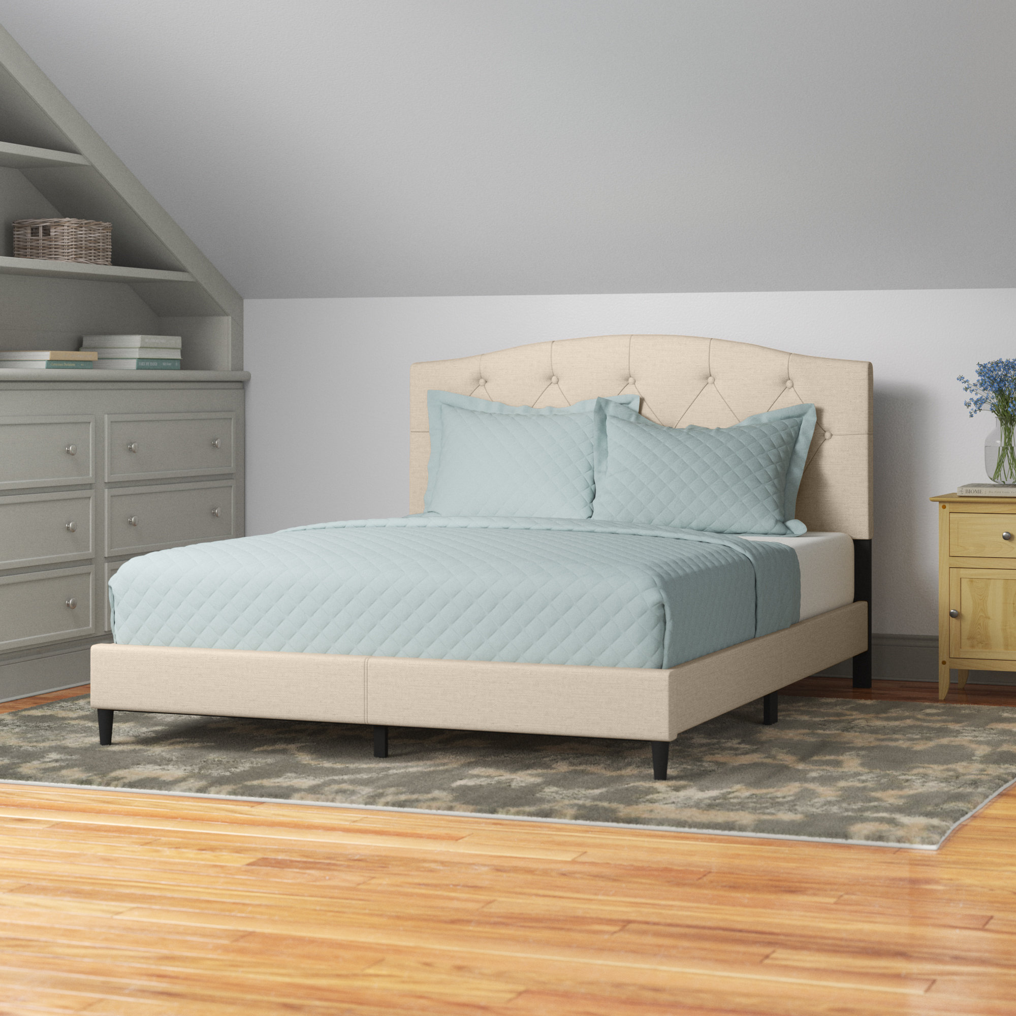 Andover Mills Arndt Tufted Upholstered Low Profile Platform Bed ...