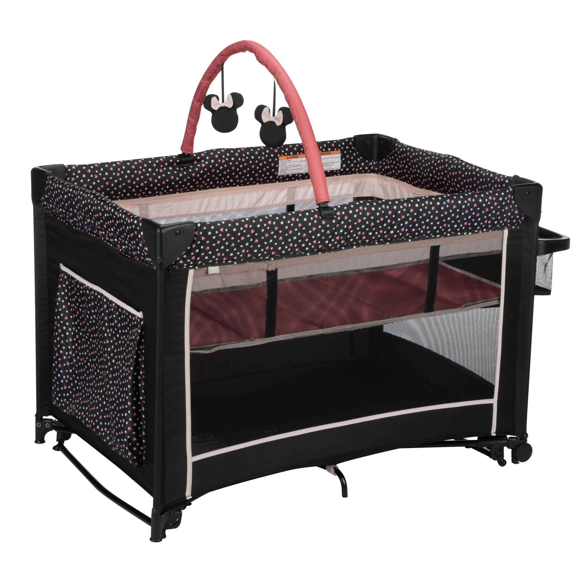 Disney Classic Minnie Mouse 2-in-1 Play Yard with Rocking Bassinet ...