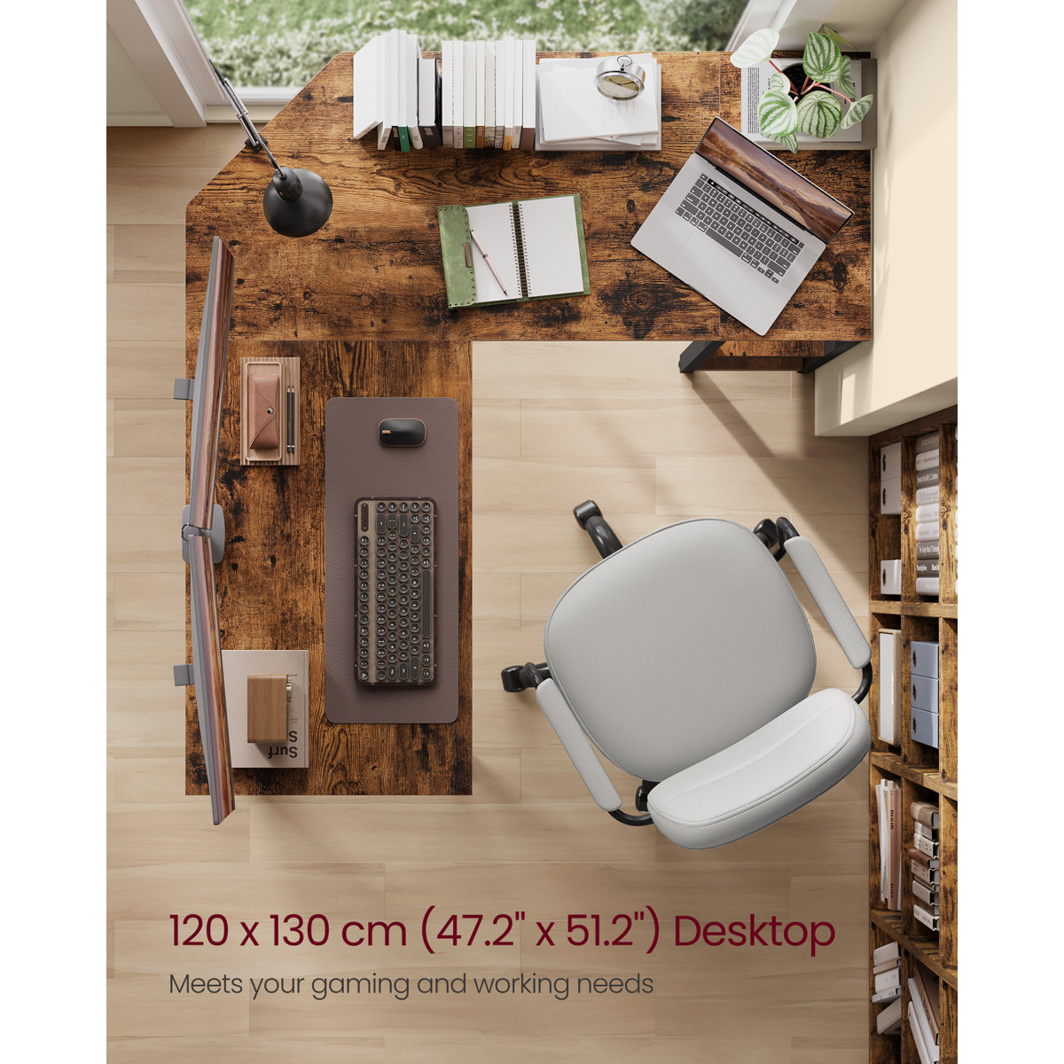 Borough Wharf Computer Desk, L-Shaped Corner Desk, 120 X 130 X 76 Cm ...