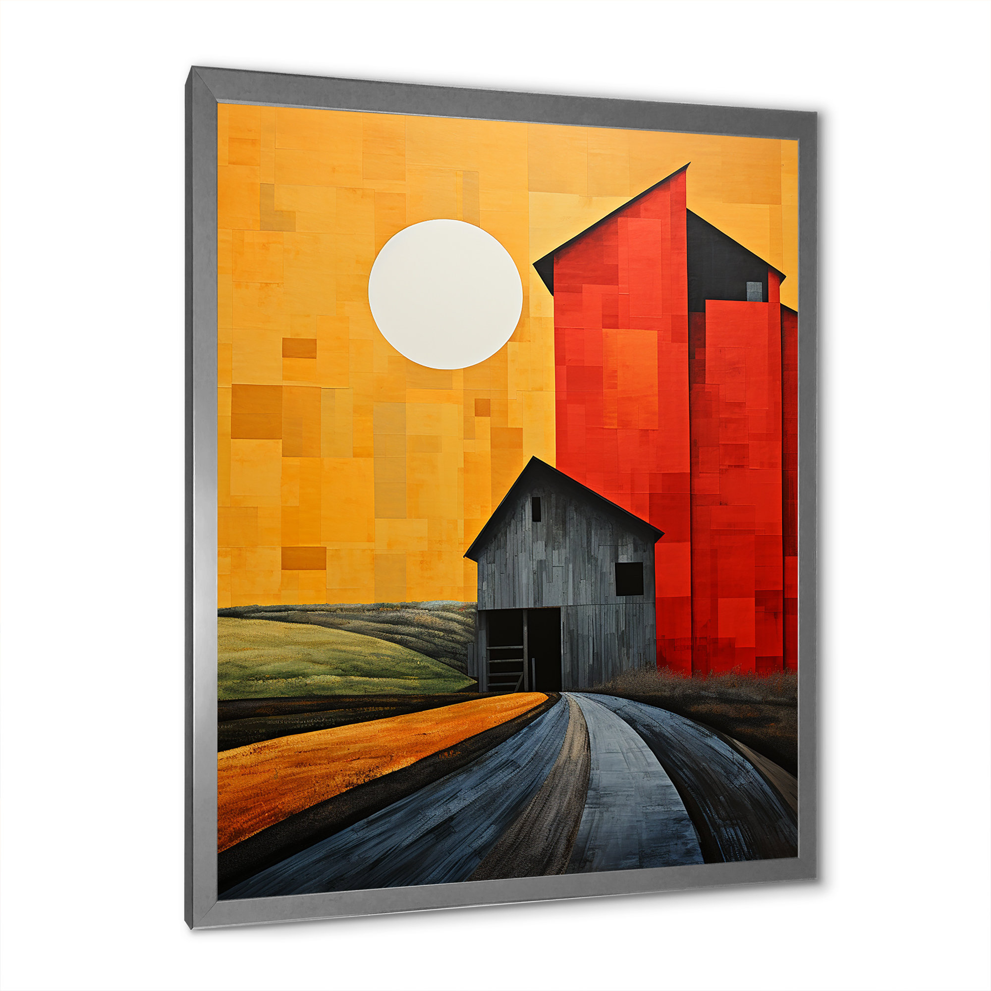 Gracie Oaks Artemisios Landscape Barns Rural Patchwork VI - Wayfair Canada