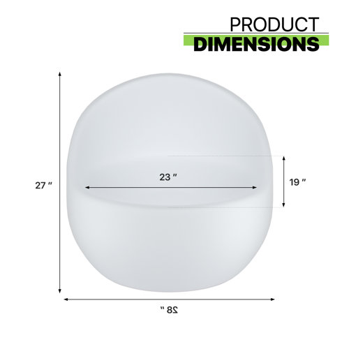 Orren Ellis Acord Egg Shape LED Light Up Chair Modern Lighting Seat RGB ...