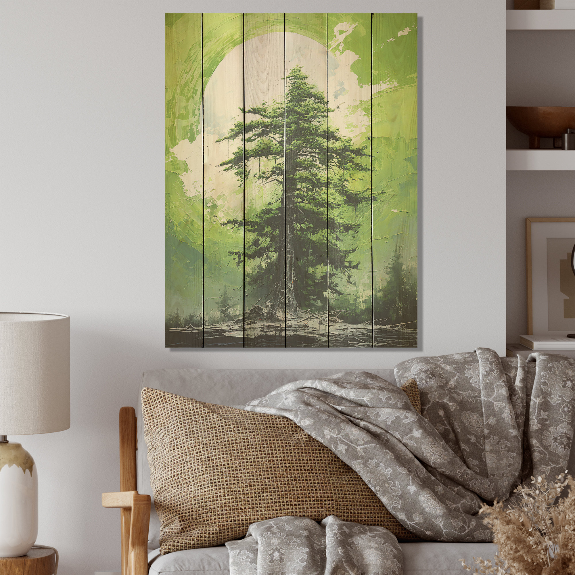 Ophelia & Co. Neon Green Redwood Trees Forest I - Tree Redwood Wood ...