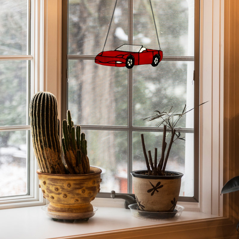 17 Stories 4.375"H Convertible Stained Glass Window Panel & Reviews ...