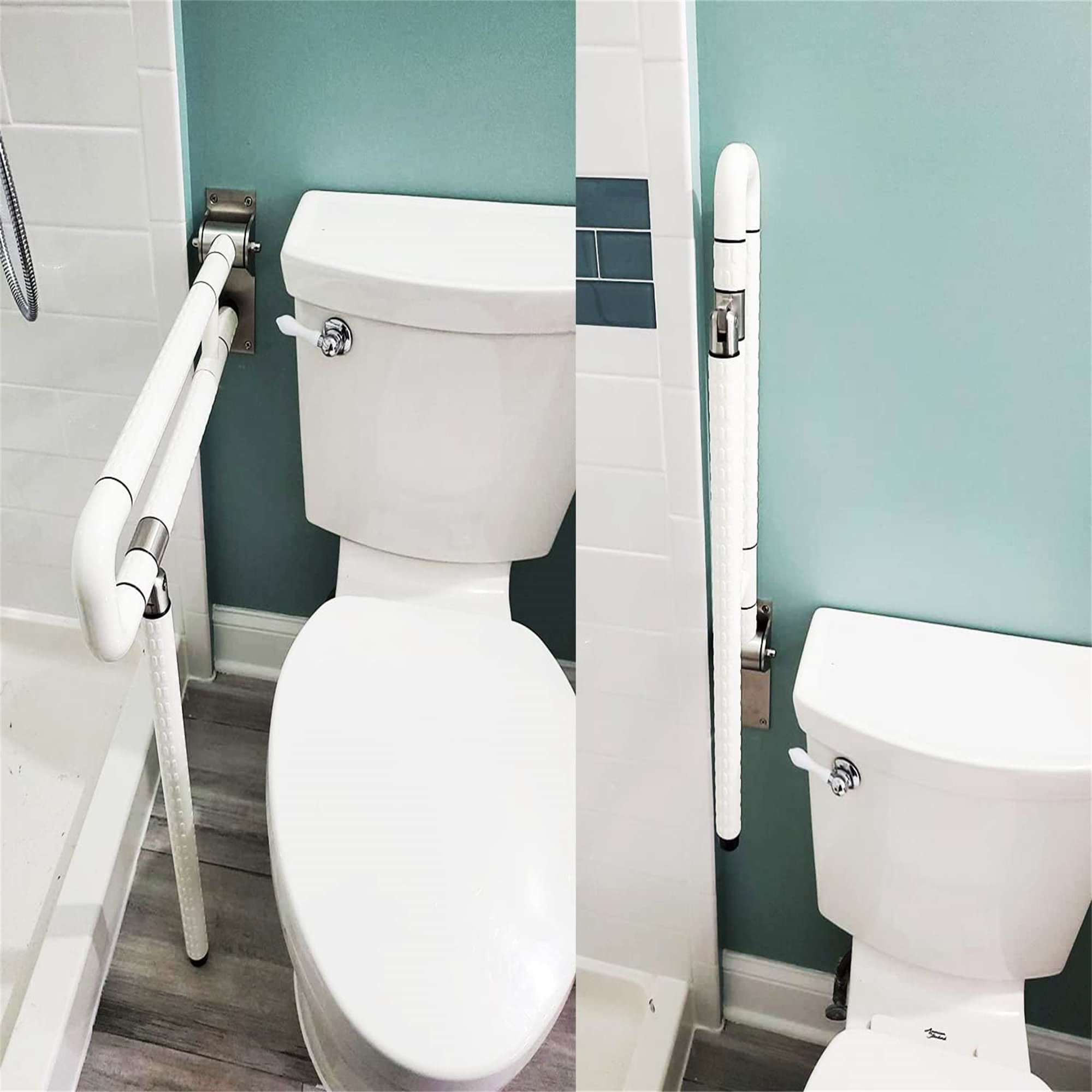 Belfry Bathroom Toilet Grab Bar Foldable Drop Down Toilet Hand Rail ...