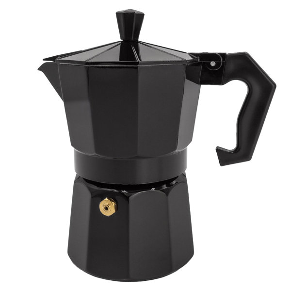 Belfry Kitchen Espresso maker aluminum, 3 cups, mocha pot, 160ml ...