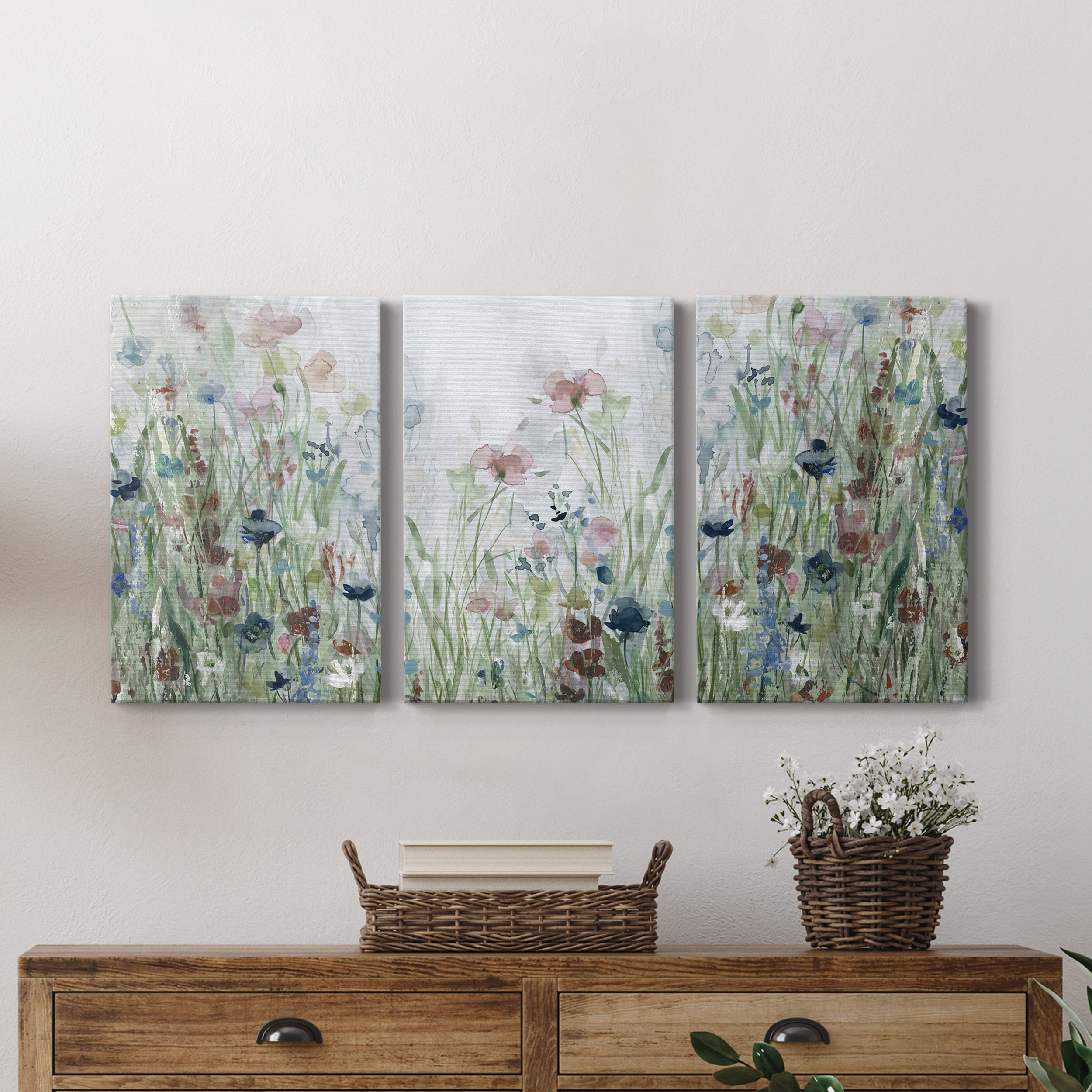 Lark Manor™ Wildflower Fields - 3 Piece Picture Frame Multi-Piece Image ...
