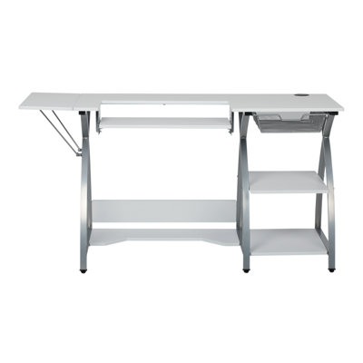 Sew Ready 56.75'' x 23.5'' Sewing Table with Sewing Machine Platform ...