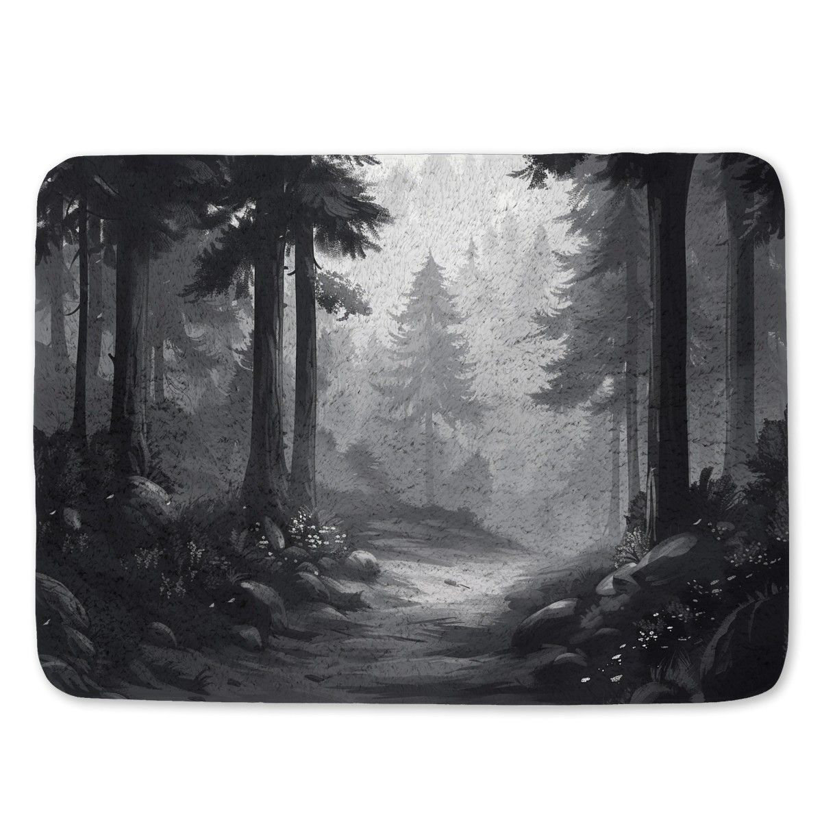 East Urban Home Forest Path Bath Mat Nature Bathroom Decor Serene Scene ...
