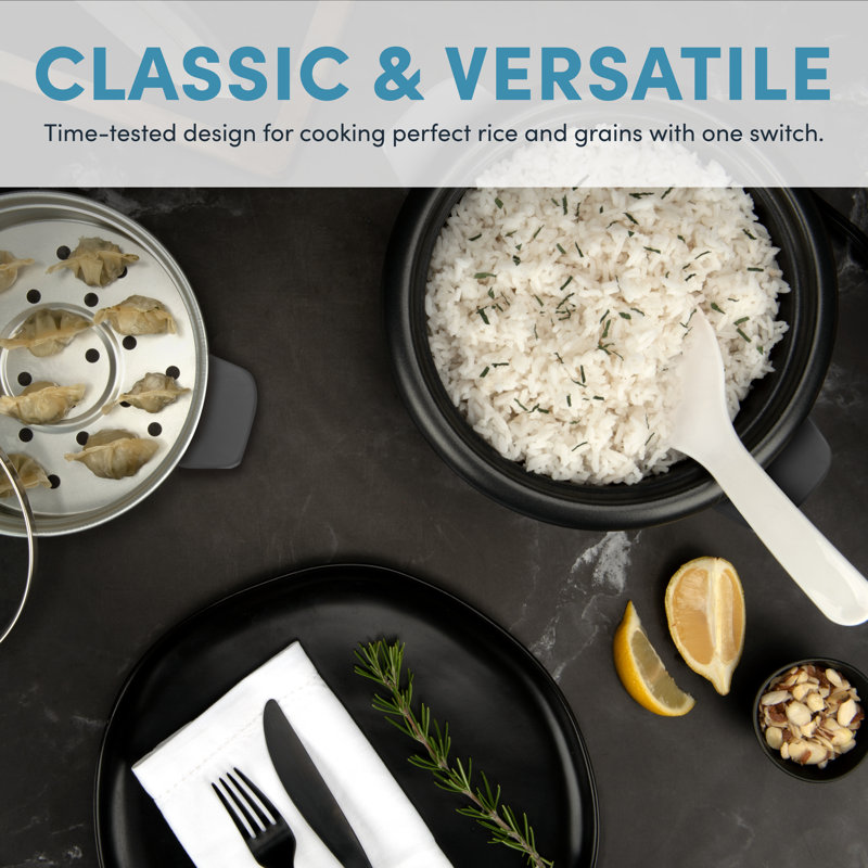 AROMA Rice Cooker, 3-Cup (Uncooked) / 6-Cup (Cooked), Steamer, Small ...