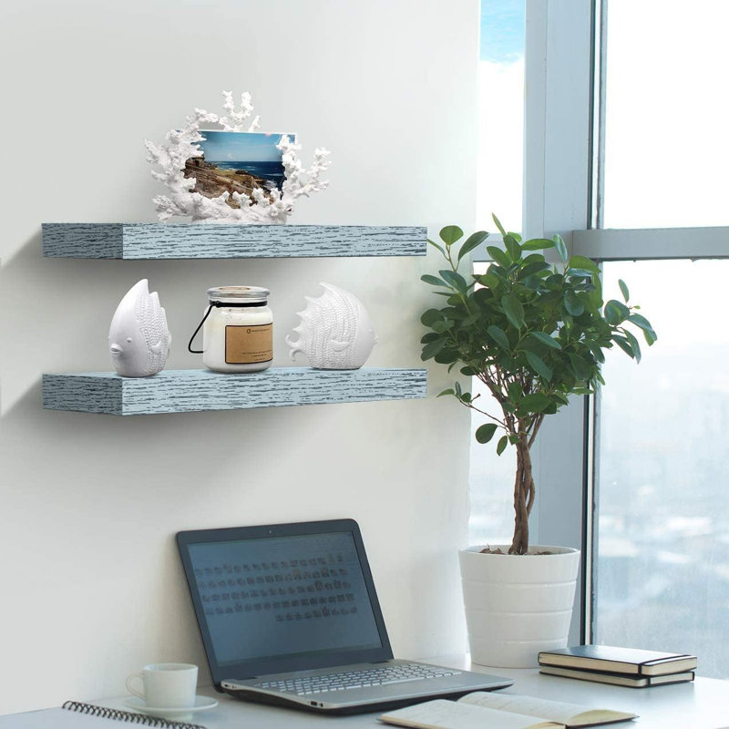 Sorbus 16" Long Floating Shelves with Invisible Mounting Set of 3 in ...