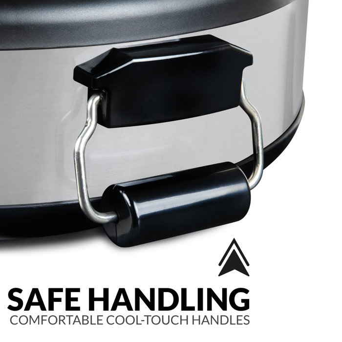 Mega Chef Triple Round Oval 1.5 Quart Stainless Steel Cooker Buffet ...