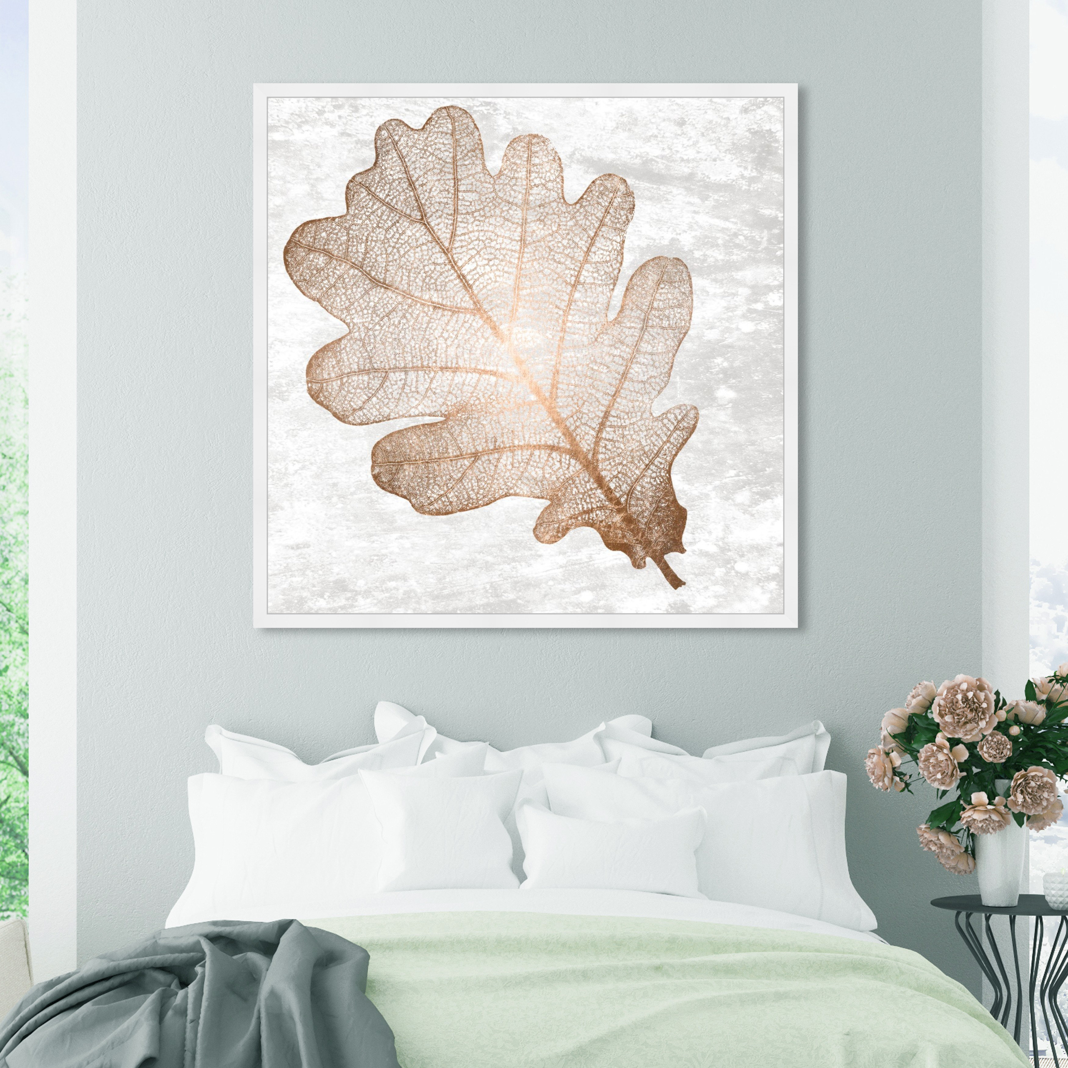 Oliver Gal "Oak Copper Leaf", Vintage Oak Tree Modern Bronze Framed ...