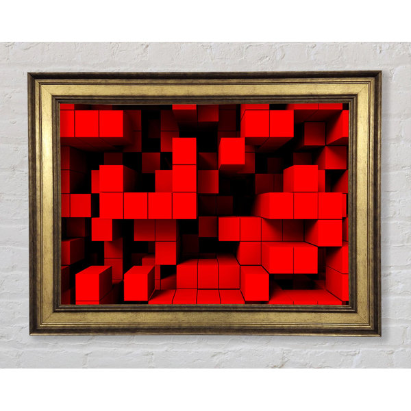 Bright Star Red Cubism - Single Picture Frame Art Prints | Wayfair.co.uk