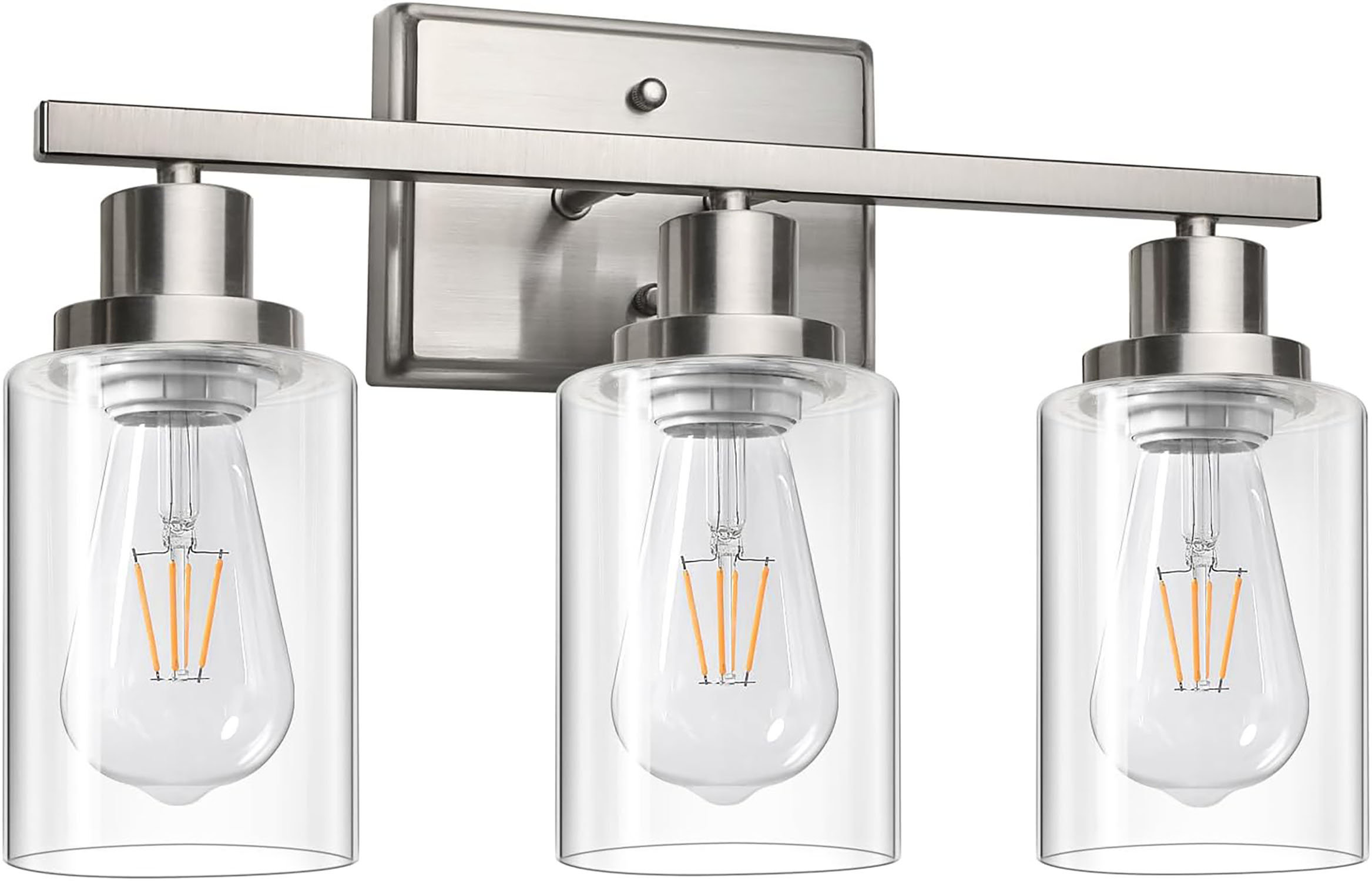 Everly Quinn 3 Light Wall Sconces Lighting With Clear Glass Shade | Wayfair