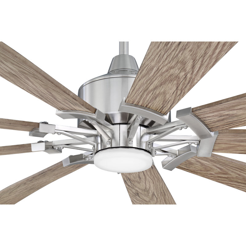 Foundry Select 60" Leavitt 9 - Blade LED Windmill Ceiling Fan with ...