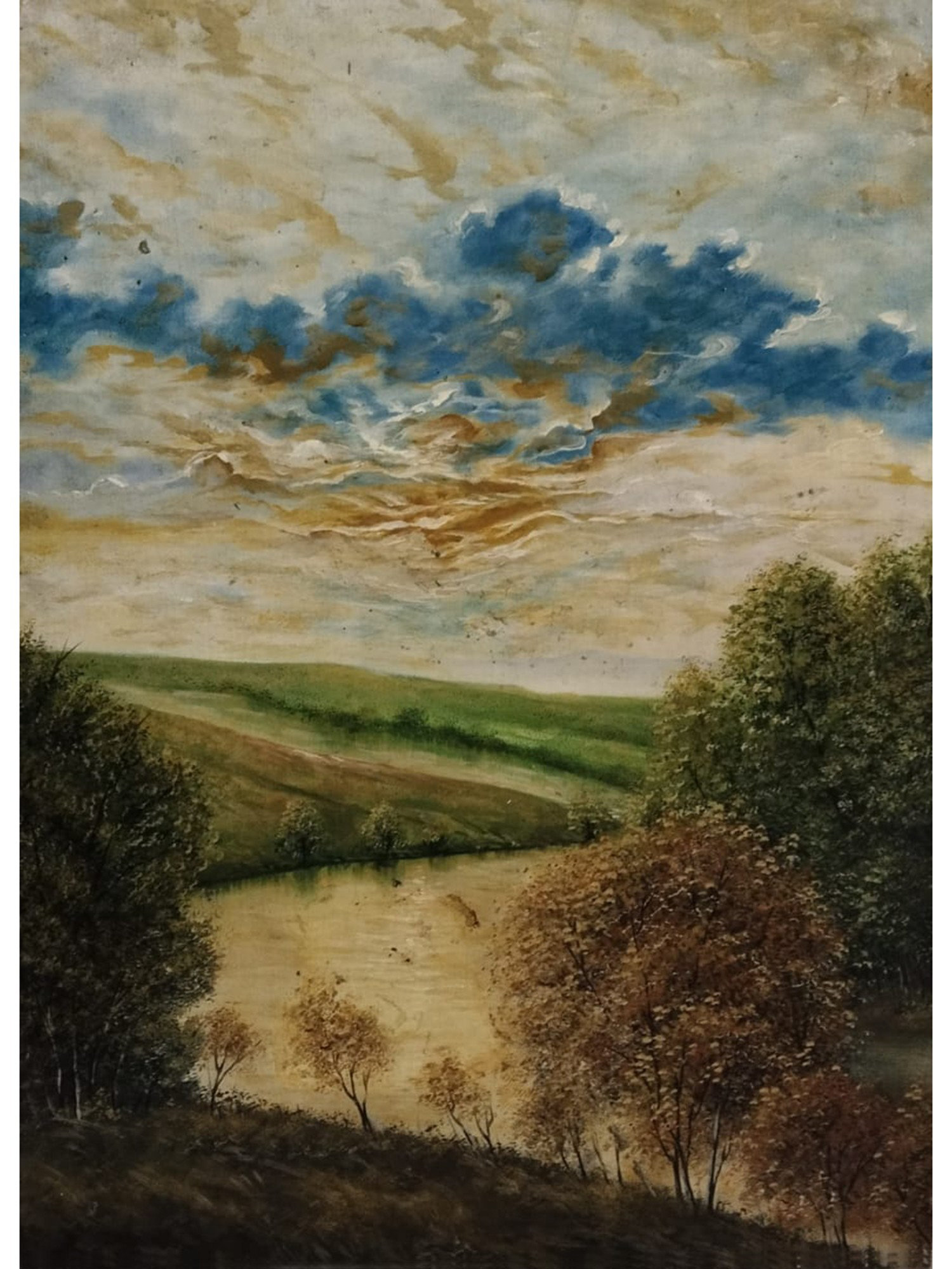 Exotic India Calm Environment Landscape Painting | Acrylic On Canvas ...