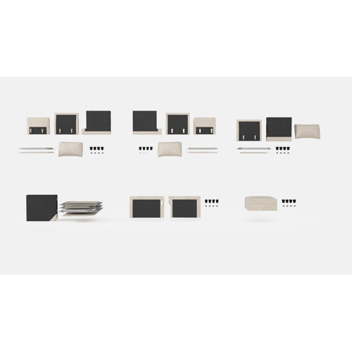 Hokku Designs Maureece U Shaped Corduroy Sectional Modular Sofa With ...