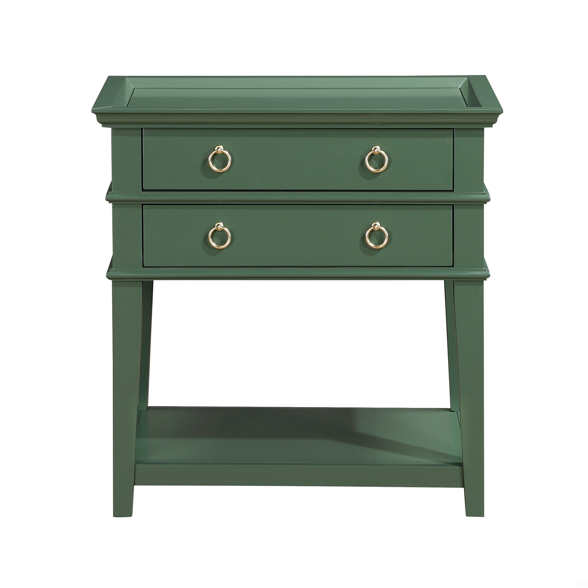 Red Barrel Studio® 2-Drawer Tray Top Nightstand | Wayfair