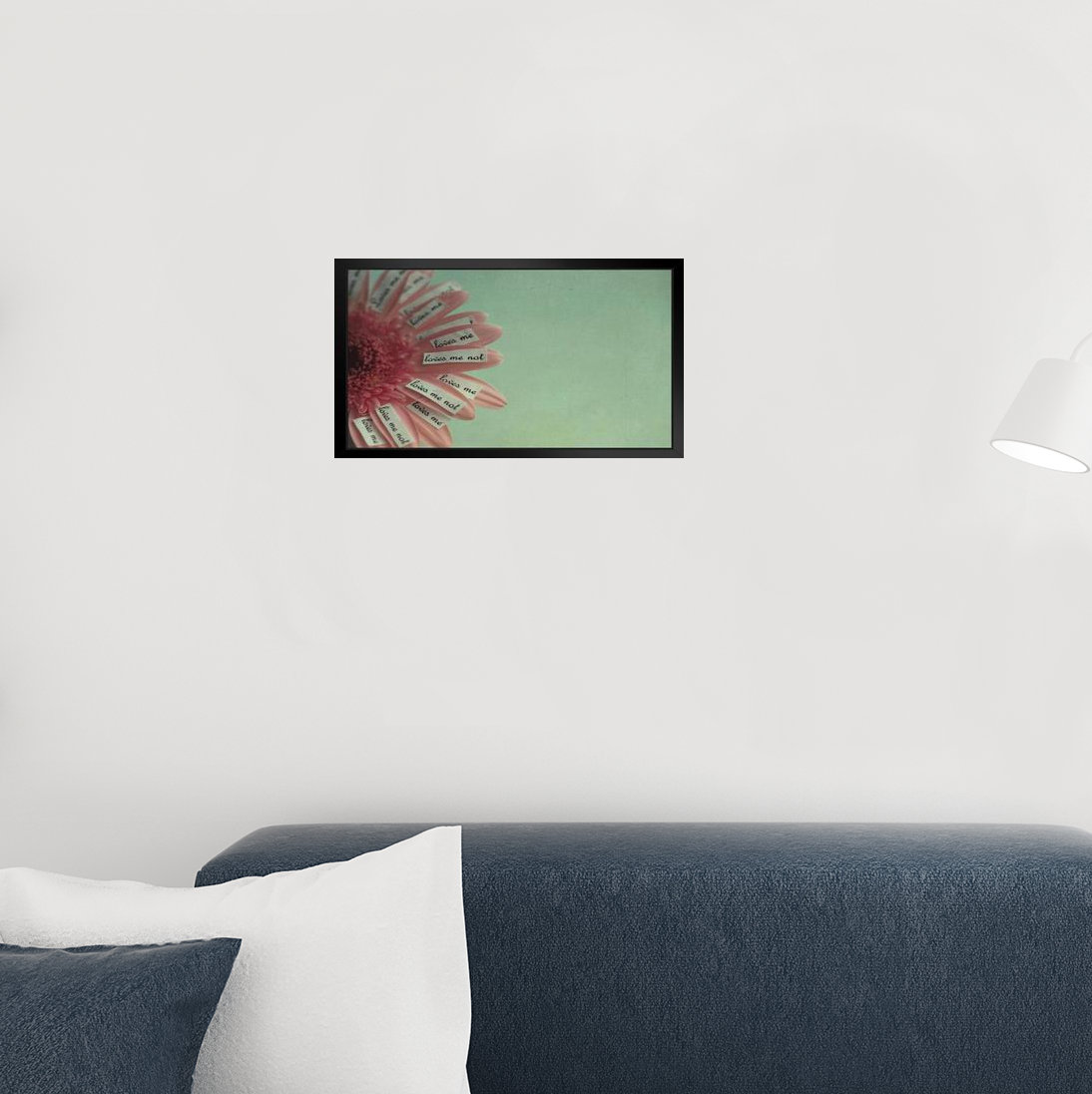 Trinx Loves Me Love Me Not Notes On Pink Daisy Photo Art Print Black ...