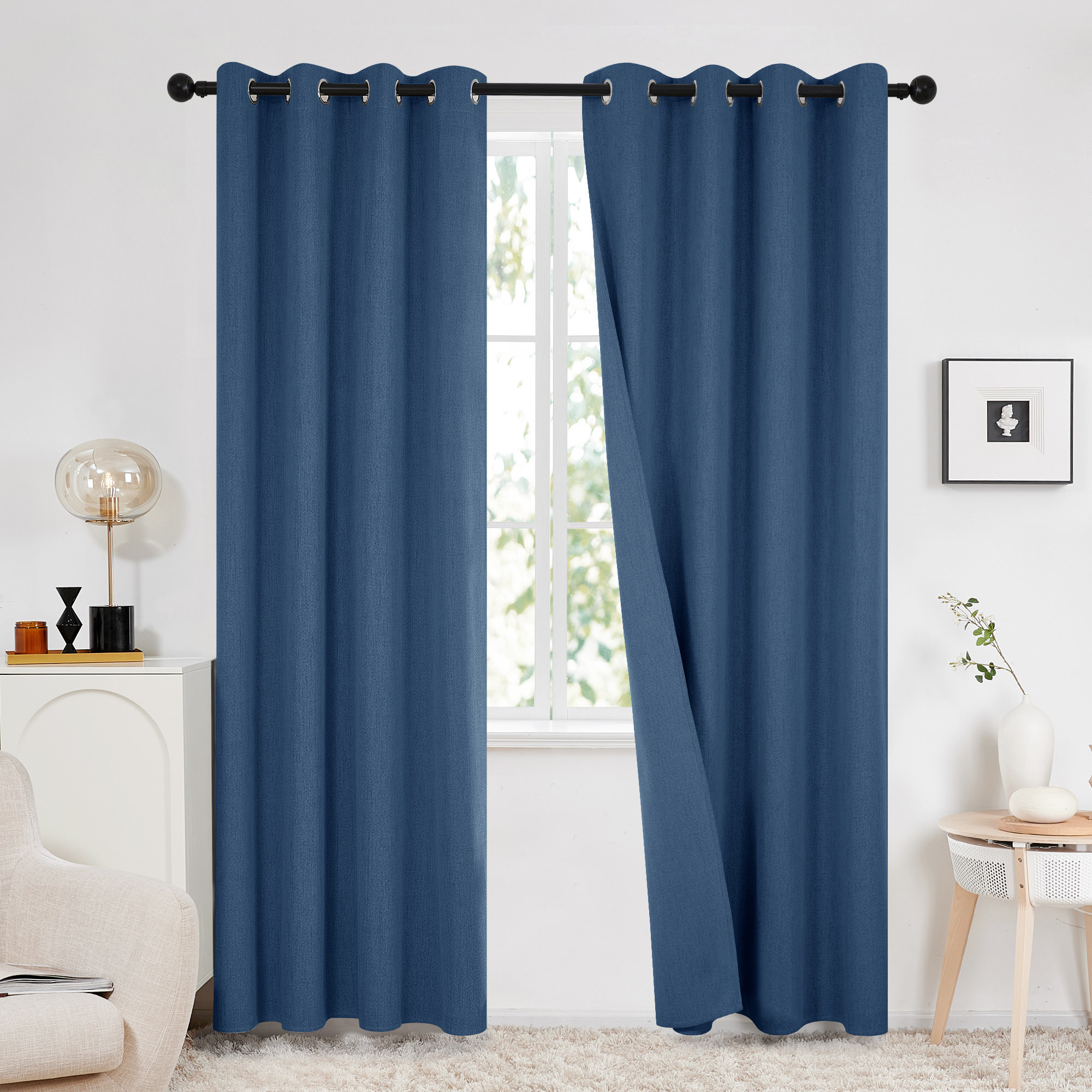 Ebern Designs Assafa Polyester Blackout Curtain Pair | Wayfair